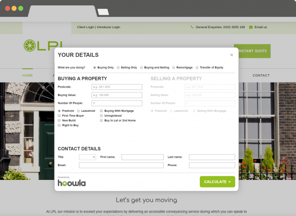 Hoowla Conveyancing Calculator